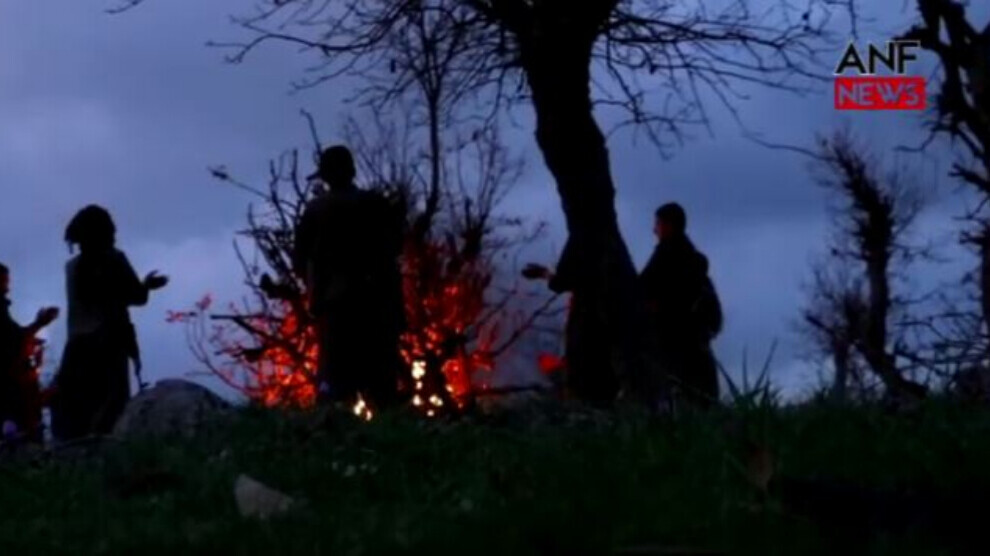 ANF | Newroz fire lit in the mountains of Kurdistan